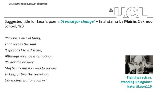 Poem 10: ‘A voice for change’ by Maisie, Oakmoor School – Centre for ...