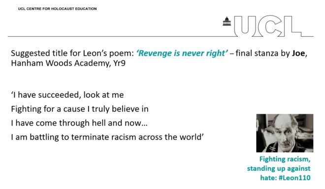 Poem 8: ‘Revenge is never right’ by Joe, Hanham Woods Academy – Centre ...